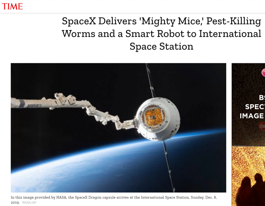 SpaceX Delivers ‘Mighty Mice,’ Pest-Killing Worms and a Smart Robot to ...
